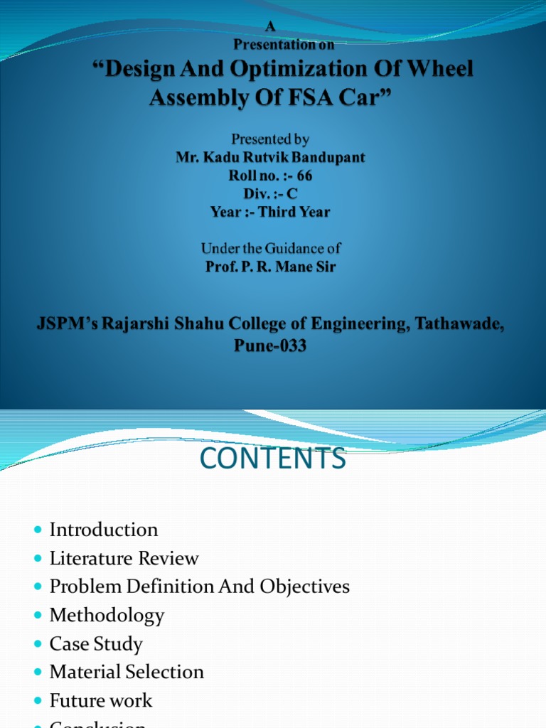Formula Student Car Wheel Design | PDF | Land Vehicles | Vehicle Technology