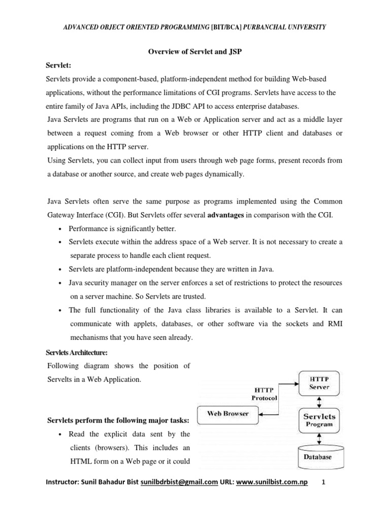 Introduction To JSP and Servlet | PDF | Java (Programming Language ... Introduction To JSP and Servlet | PDF | Java (Programming Language ...