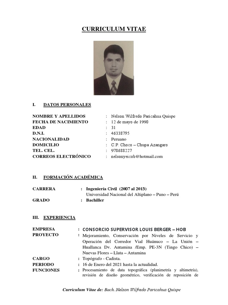 CV Nelson | PDF | Topografía | Geodesia