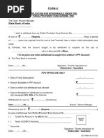 PPF Account Extension Application Form H | PDF