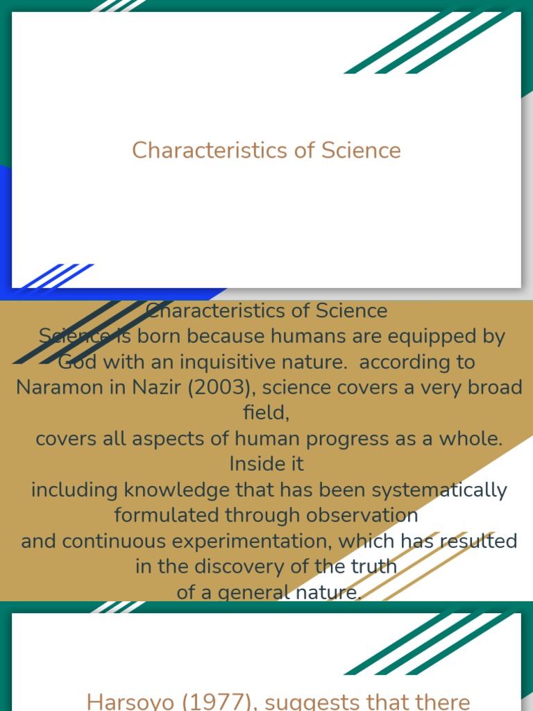 Key Characteristics of Science | PDF