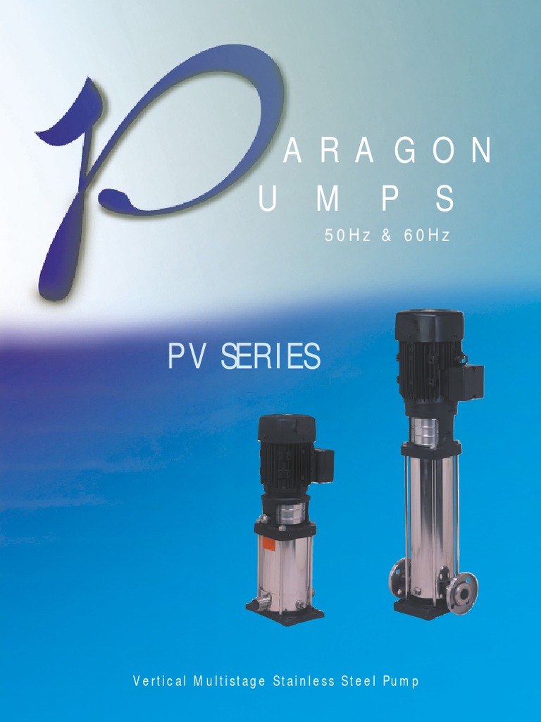 Vertical Multistage Pump Paragon | PDF | Cast Iron | Pump