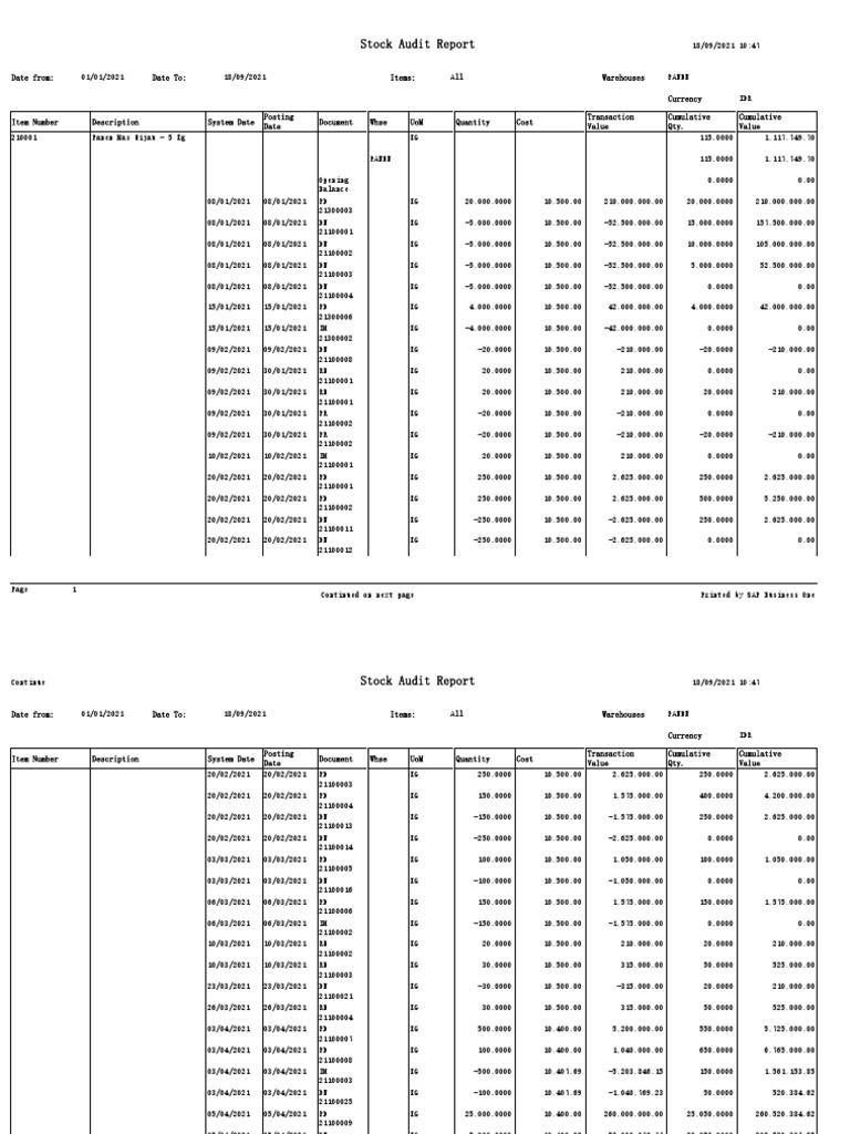 Inventory Audit Report 20210918 104722 Pdf Economies Business