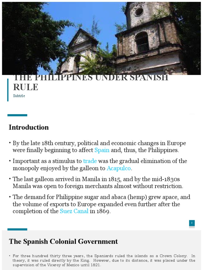 The Philippines Under Spanish Rule | PDF | New Spain | Spanish Empire