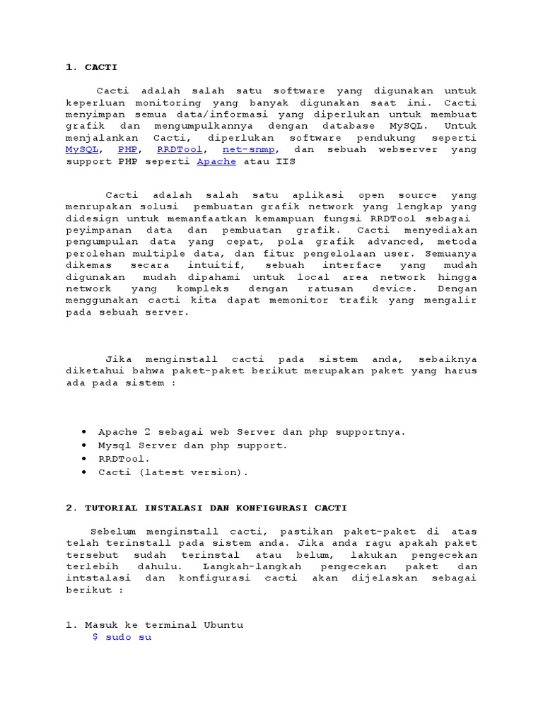 CACTI | PDF | Komputer