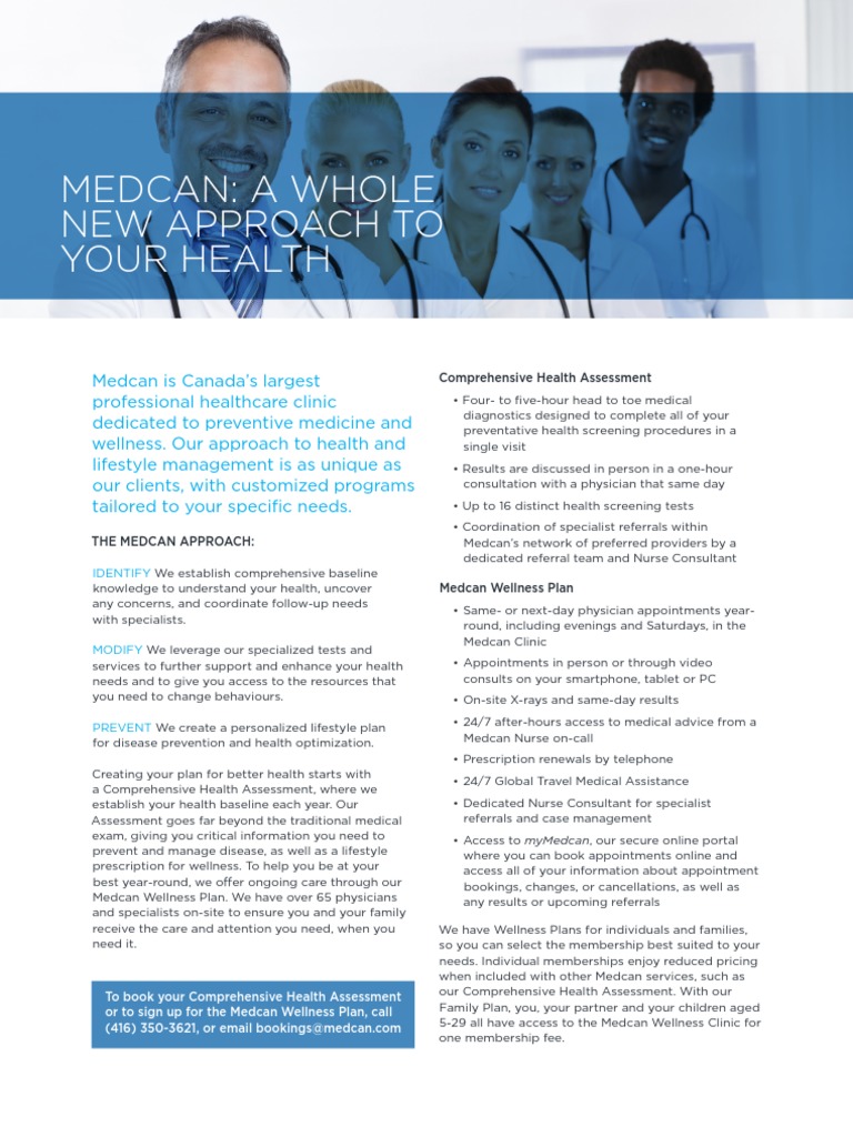 Medcan: A Whole New Approach To Your Health: Identify | PDF ...