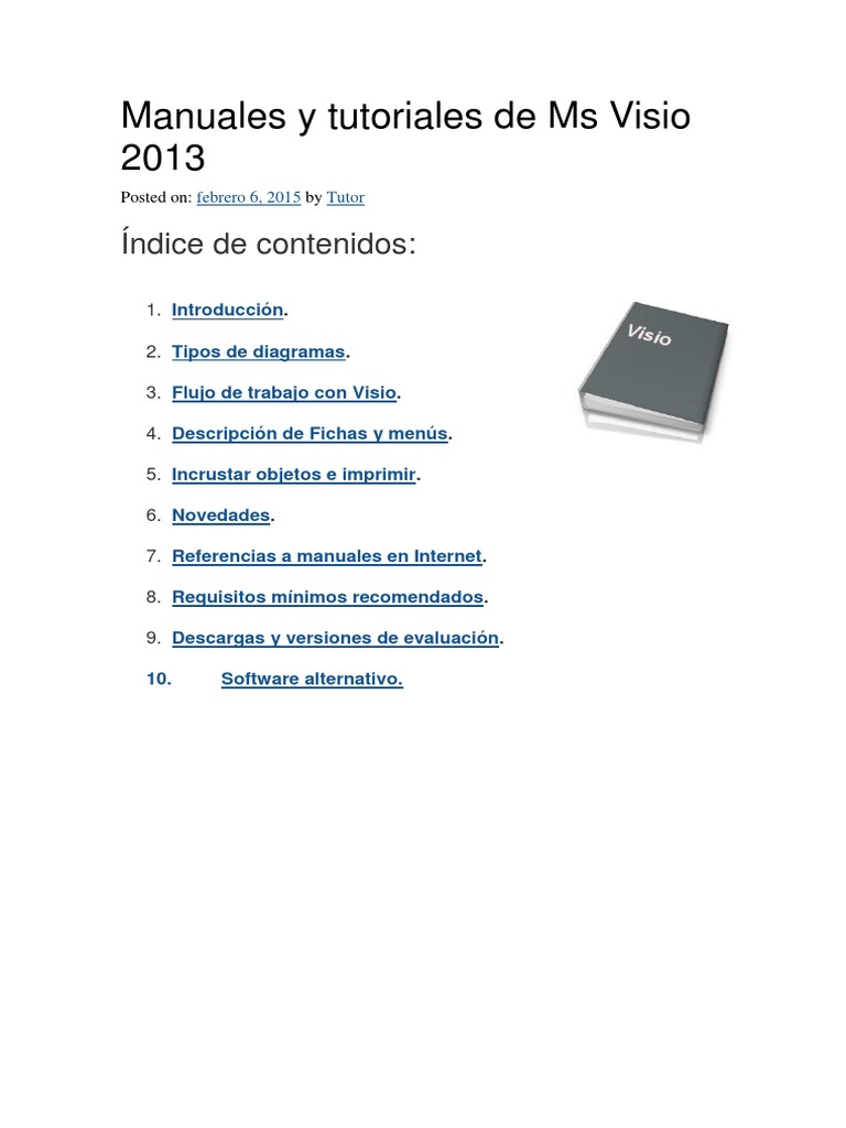 Manuales y Tutoriales de Ms Visio 2013 | PDF | Software de la aplicacion | Ciencias de la ...