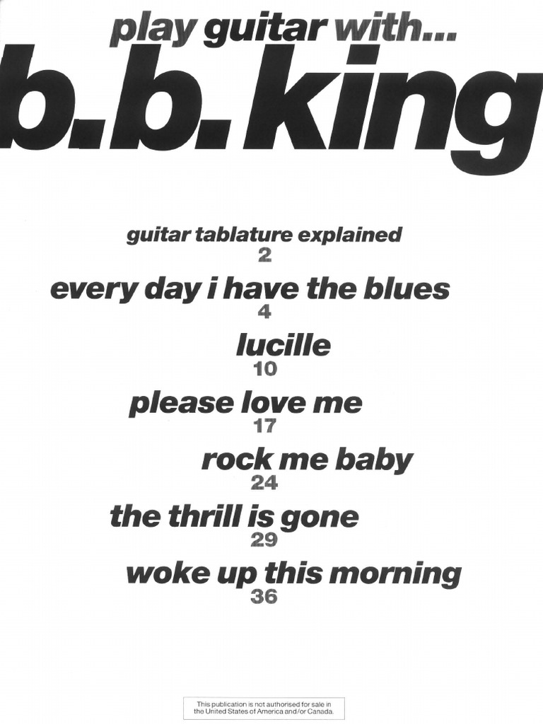 Songbook BB King | PDF