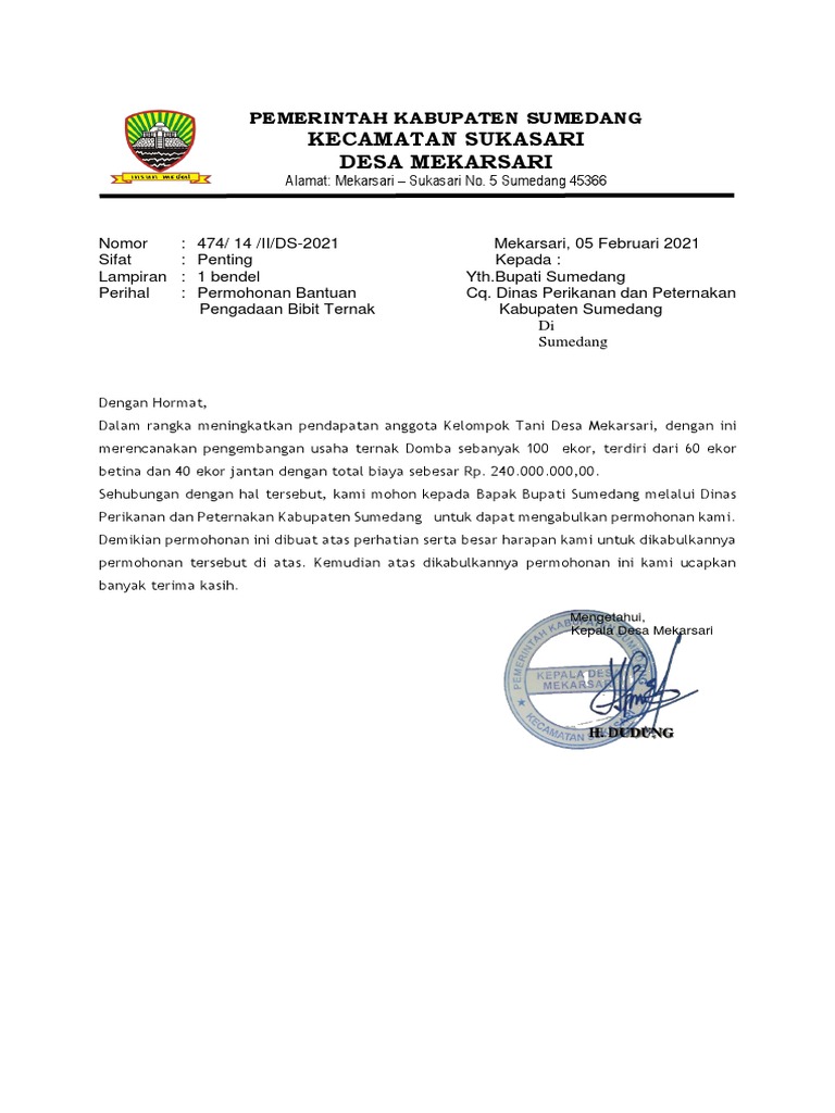 Proposal Bibit Ternak Domba | PDF