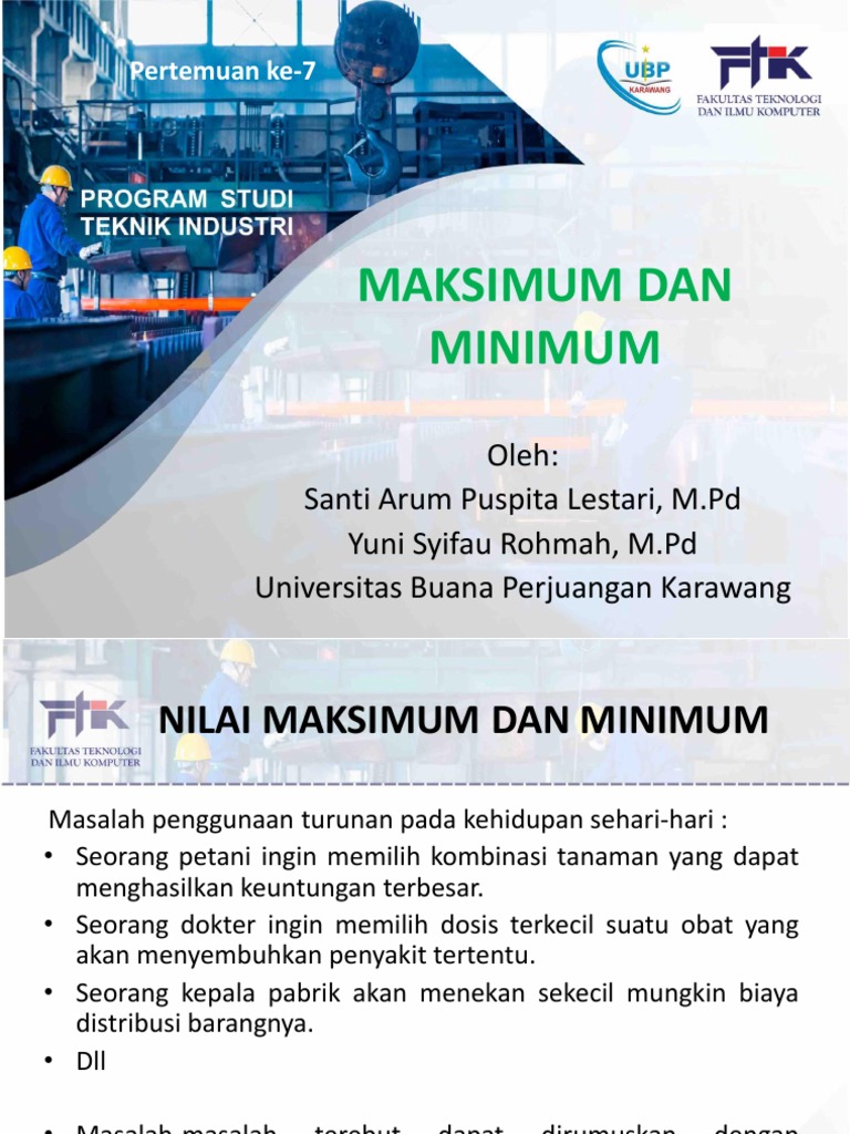7 Maksimum Dan Minimum | PDF