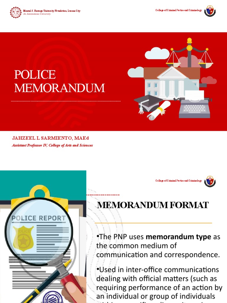 PNP Memorandum Writing Guide | PDF | Detective | Letter Case