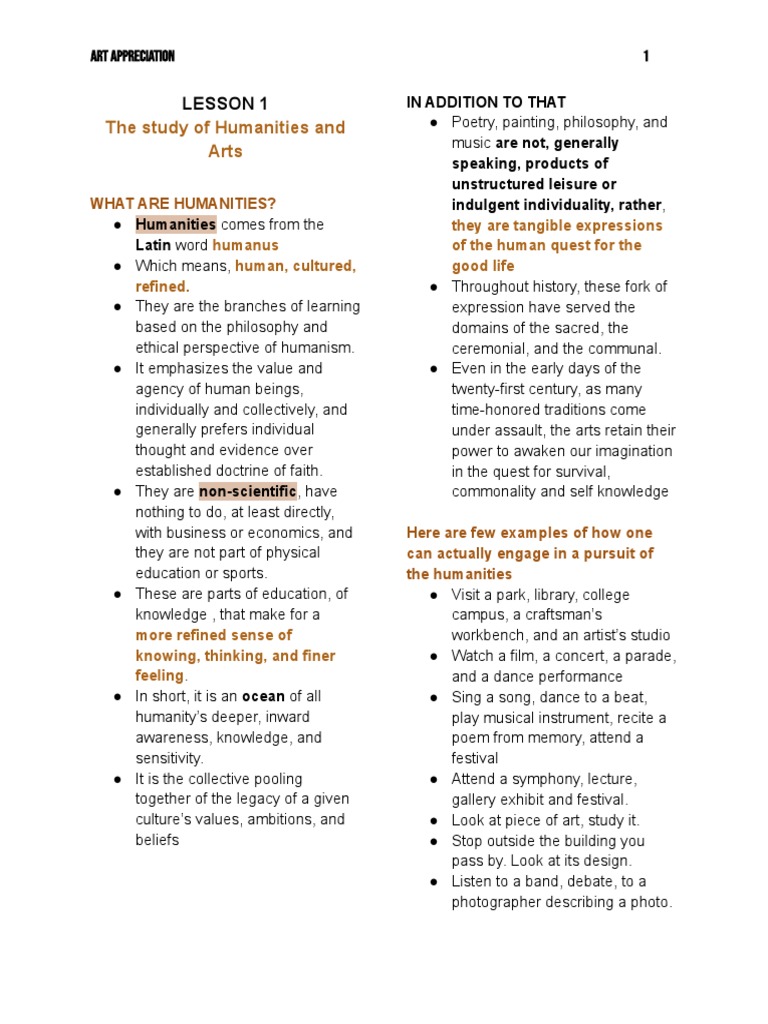 Art Appreciation Reviewer | PDF | Paintings | Realism (Arts)