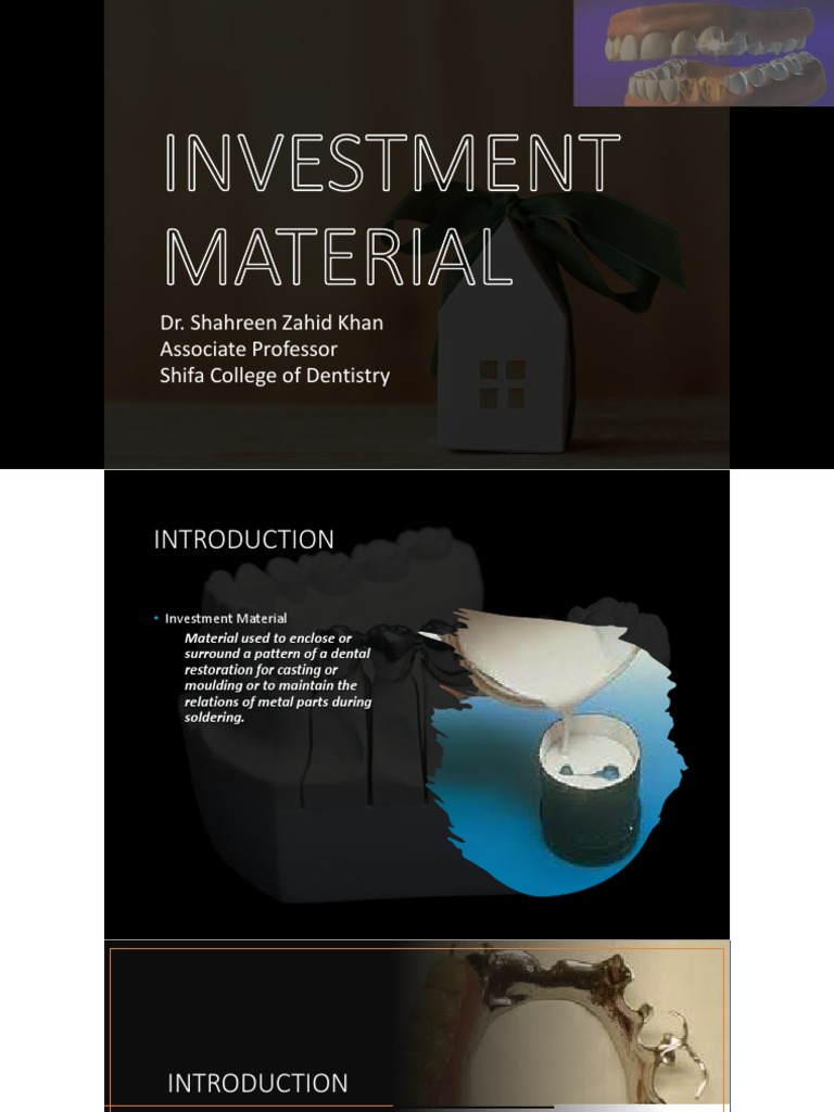 Investment Materials Introduction Plus Gypsum Bonded Investment ...