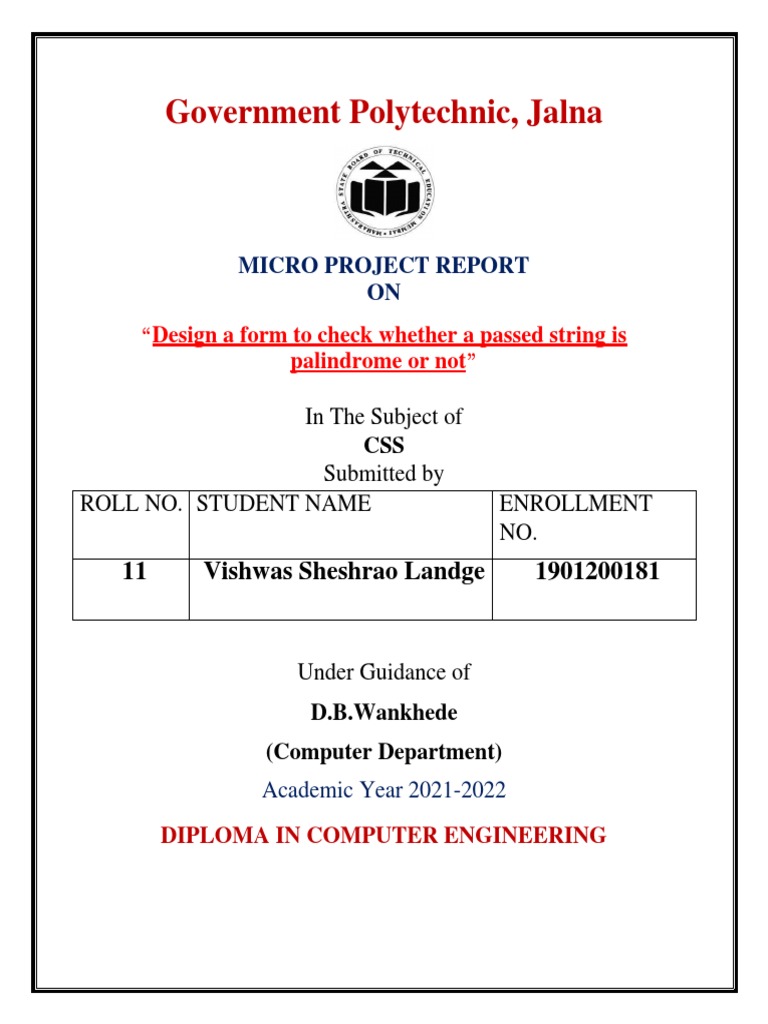 Css Micro Project | PDF | Computing | Computer Science