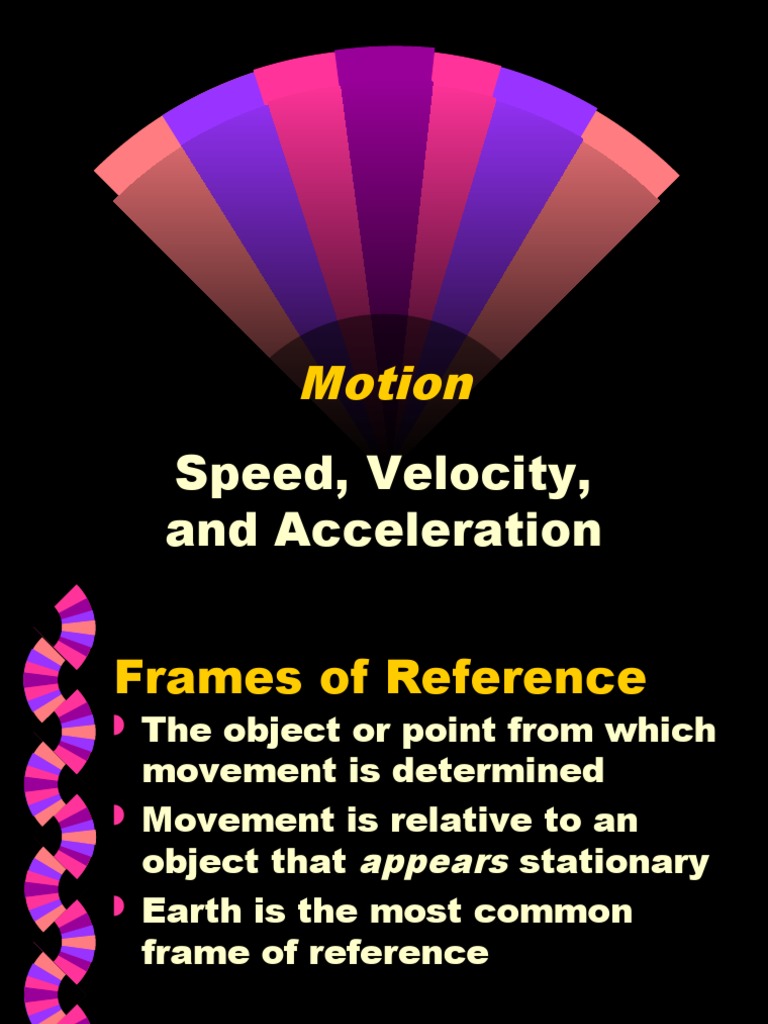Speed, Velocity, and Acceleration: Motion | PDF