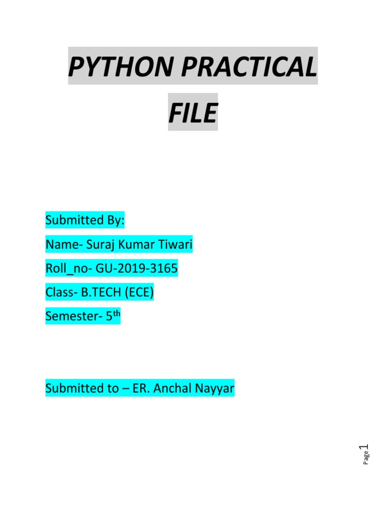 Suraj Tiwari Python Programming Pdf String Computer Science