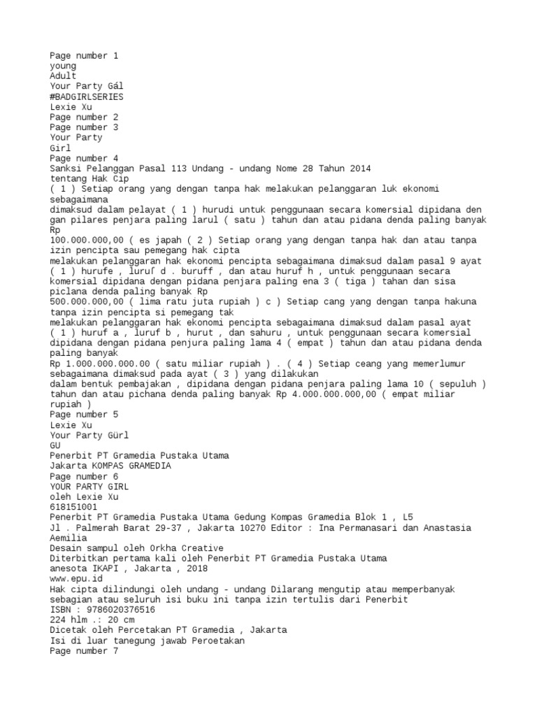 Your Party Girl by Lexie Xu | PDF