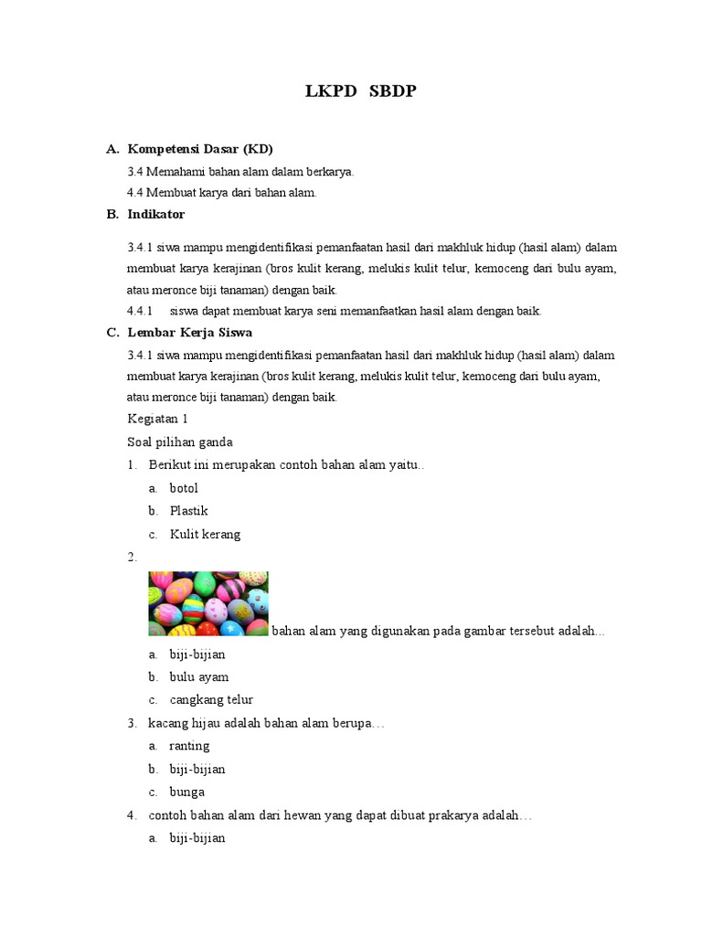 LKPD SBDP | PDF