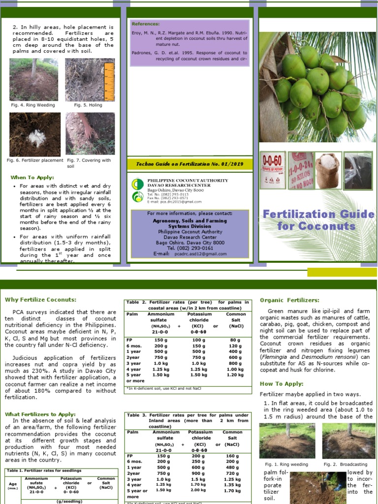 Coconut Fertilization Guide for Philippines | PDF | Fertilizer ...