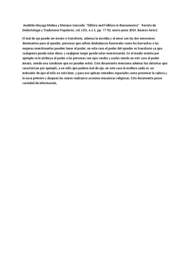 Mal de Ojo: Causas y Remedios | PDF | Salud y bienestar | Estilo de vida
