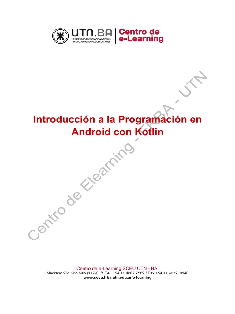 Introducción A La Programación en Android Con Kotlin - Módulo 1 - Unidad 1 | PDF | Android ...