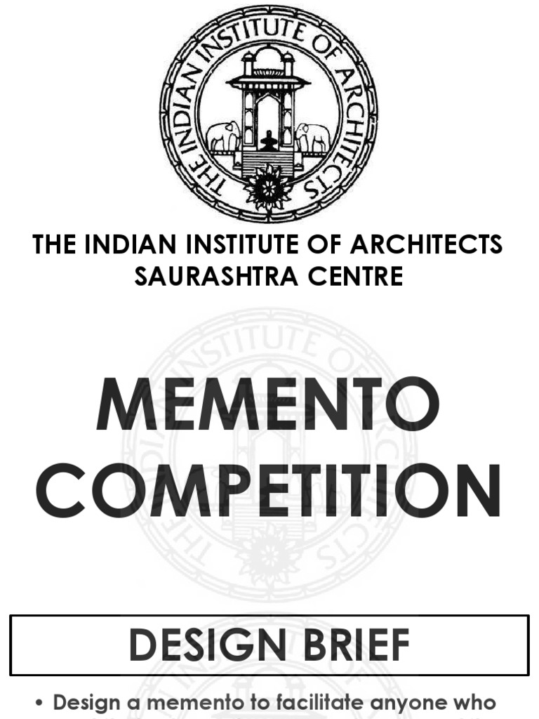 IIA Memento Design Contest | PDF | Architect | Design