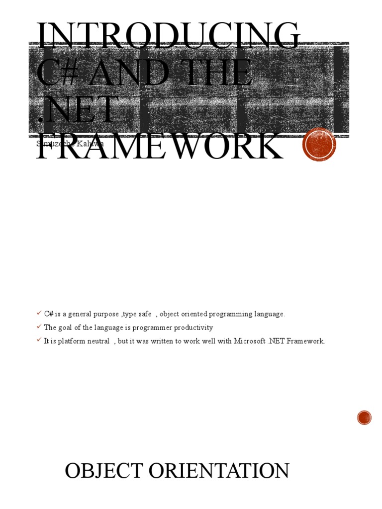 C# and .NET Framework Overview | PDF