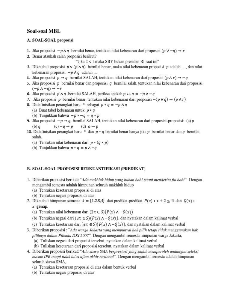 Soal MBL | PDF