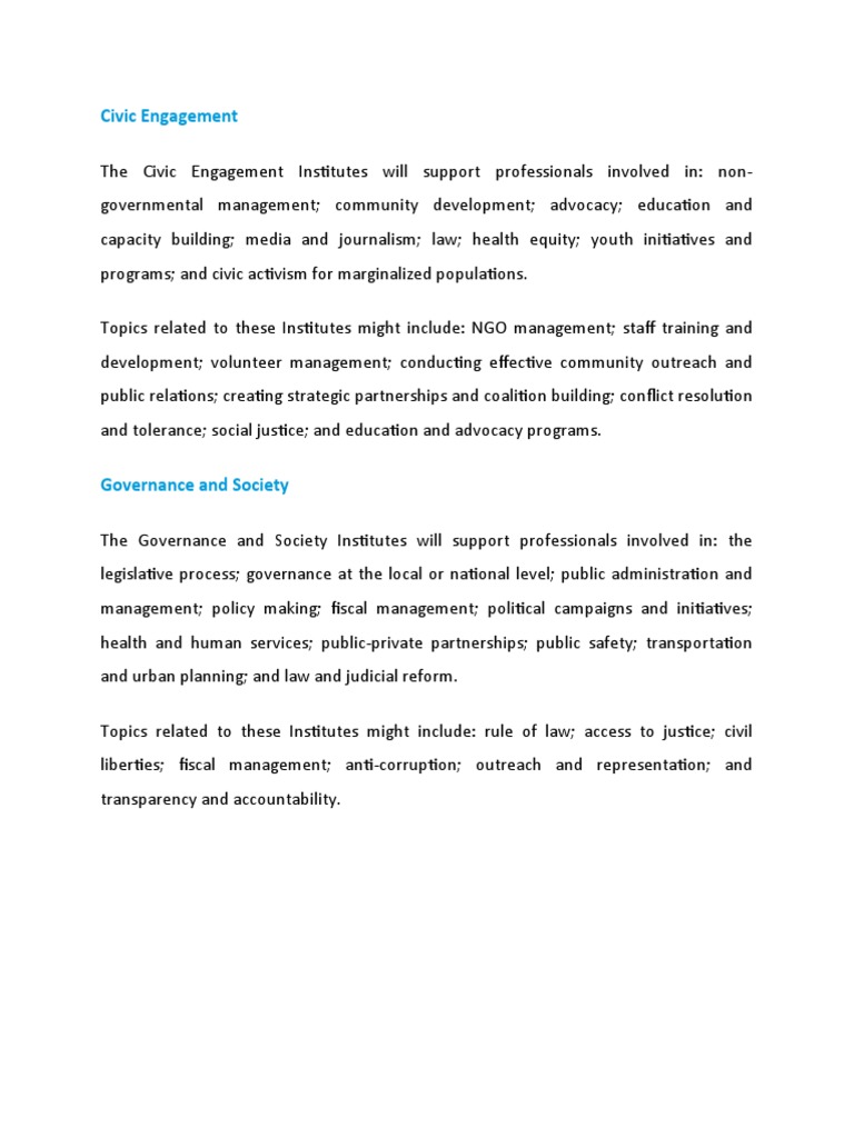 Essay | PDF | Governance | Civic Engagement