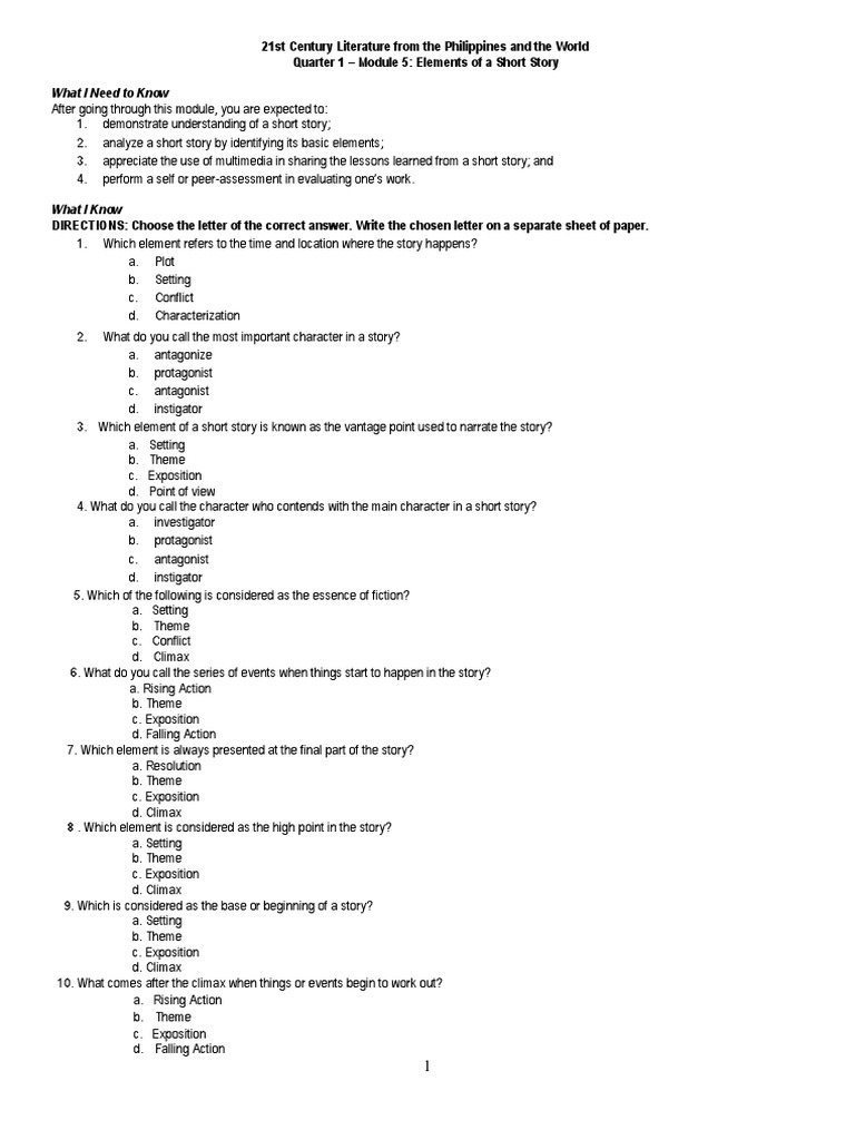 21st CLPW Module 5 | PDF | Narration | Plot (Narrative)