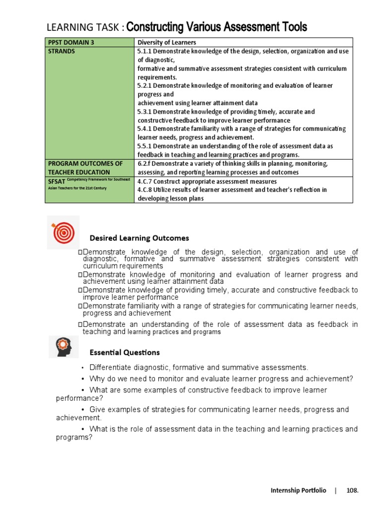 Learning Task 9 10 | PDF | Educational Assessment | Learning
