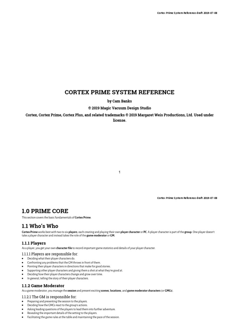 Cortex Prime SRD | PDF | Dice | Leisure Activities
