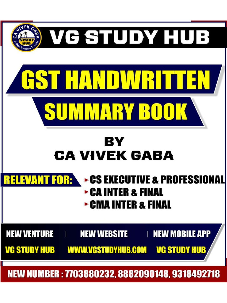 GST Handwritten Summary Book | PDF | Value Added Tax | Taxes
