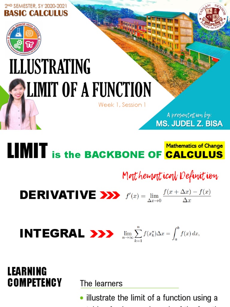 Lesson 1 Illustrating Limit Of A Function Pdf Function Mathematics Variable Mathematics