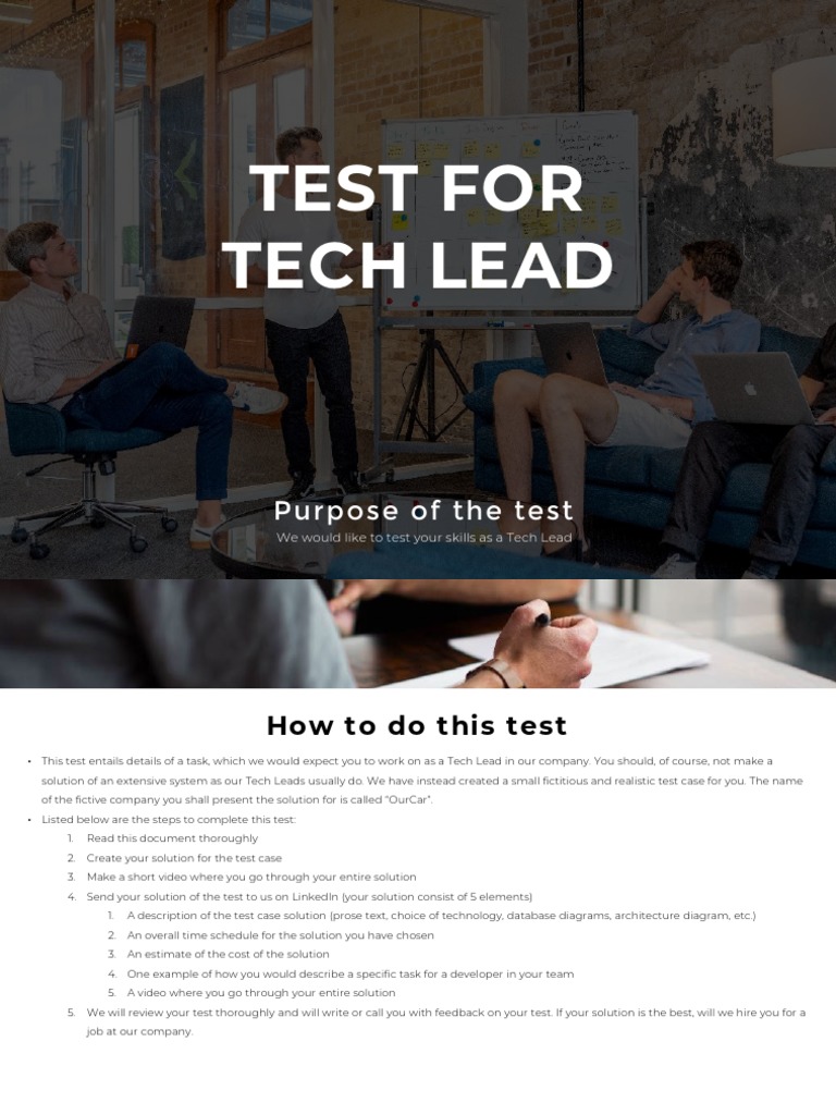 Test For Tech Lead Job (Final) (20!08!2021) | PDF | Web Application ...