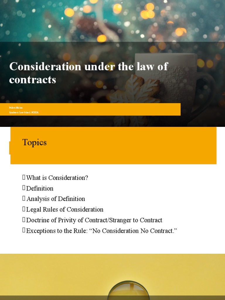 Analysis of Consideration Under Contract Law | PDF | Consideration | Rules