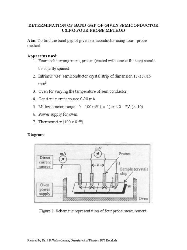 Four Probe Method | PDF | Electrical Resistivity And Conductivity ...