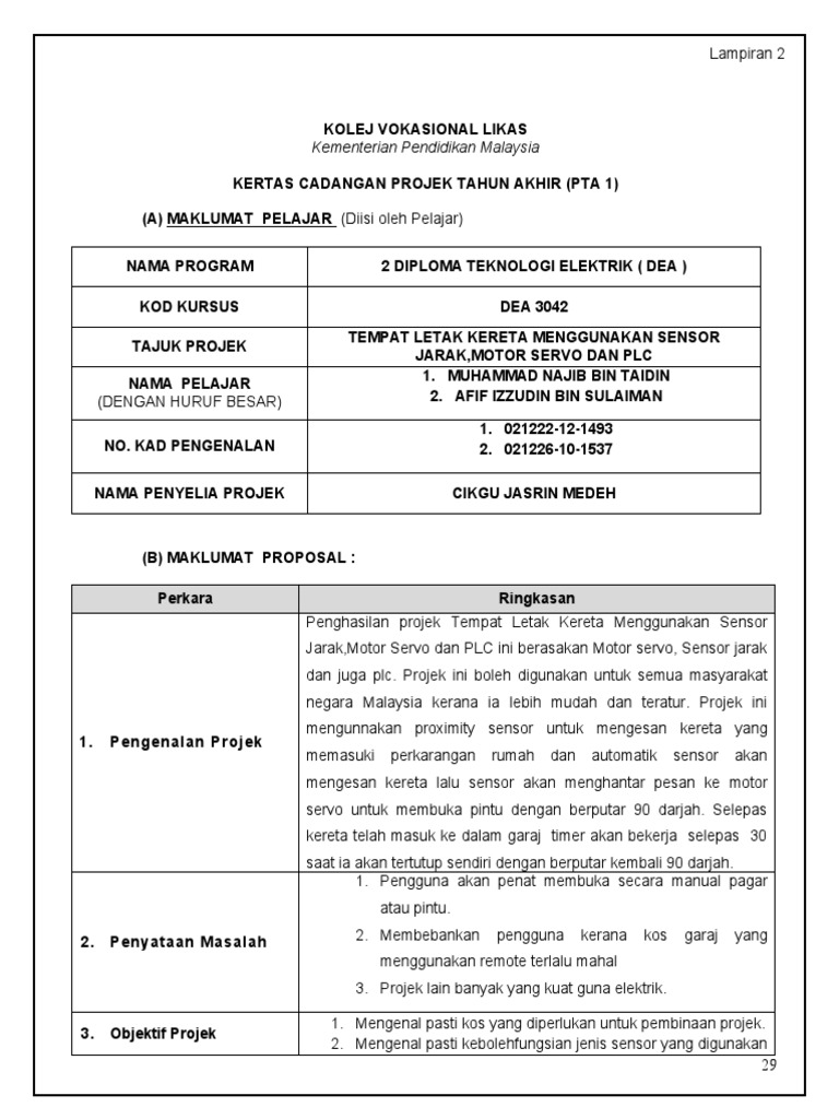 Kertas Cadangan Pta 1 (Proposal) | PDF