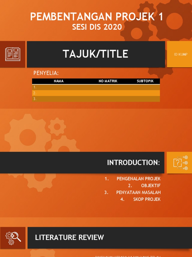 Contoh Slide Presentation Fyp 2020 | PDF