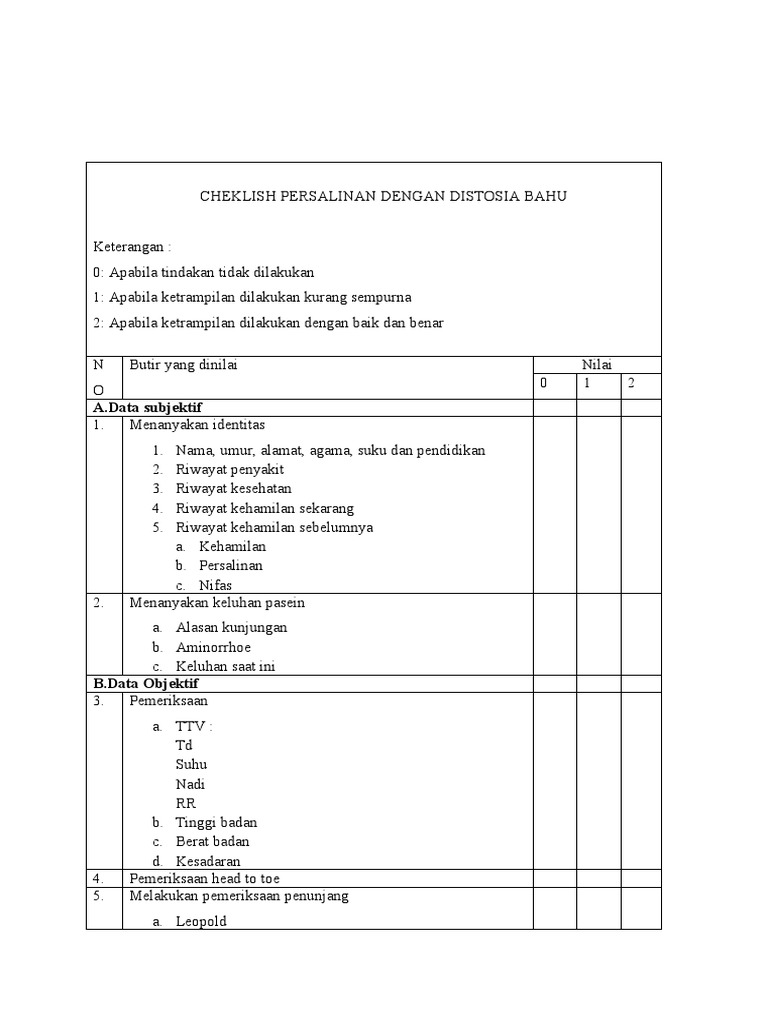 Prosedur Persalinan Distosia Bahu | PDF | Kesehatan Holistik