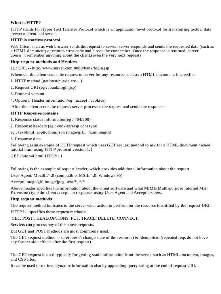 Servlet | PDF | Hypertext Transfer Protocol | World Wide Web
