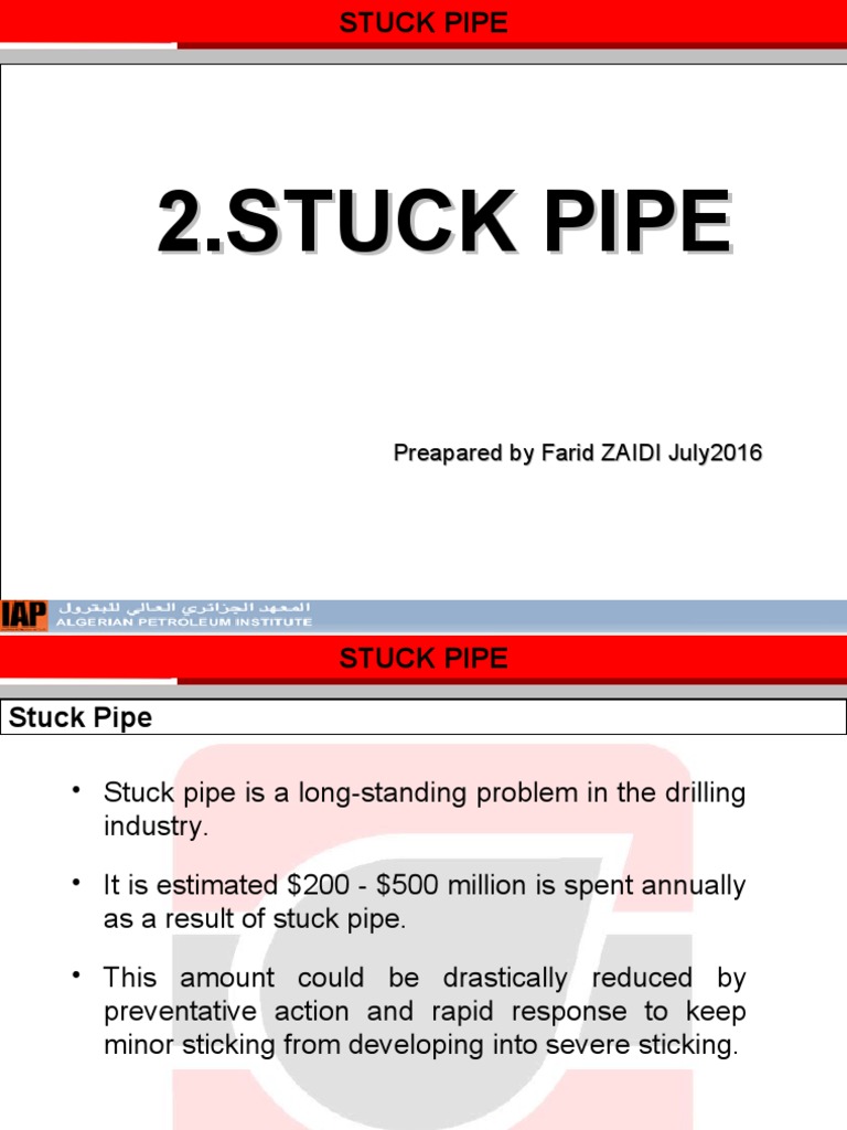 Stuck Pipe Revised 02 | PDF | Casing (Borehole) | Chemical Engineering
