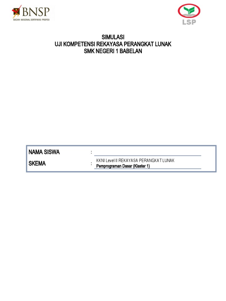 Simulasi Klaster 1 | PDF