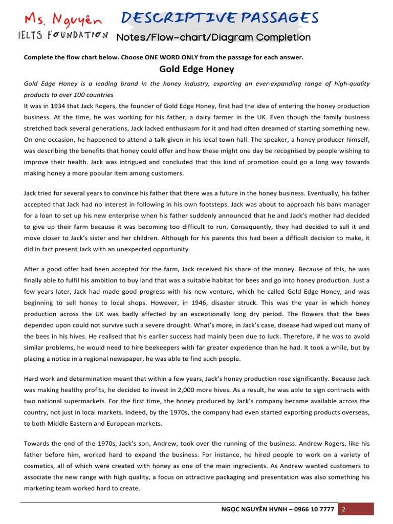 Descriptive Passages #2 | PDF | Honey | Beehive