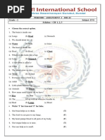 Class 2 EVS Worksheet: Myself & Body Parts | PDF