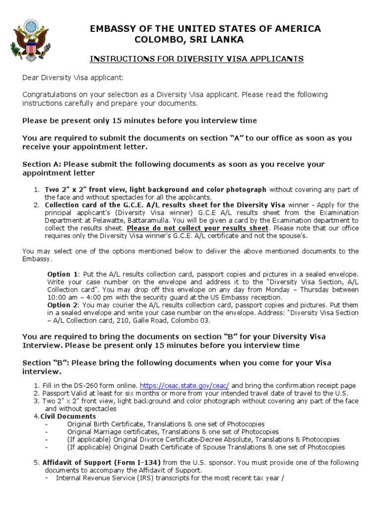 Embassy of The United States of America Colombo, Sri Lanka ...