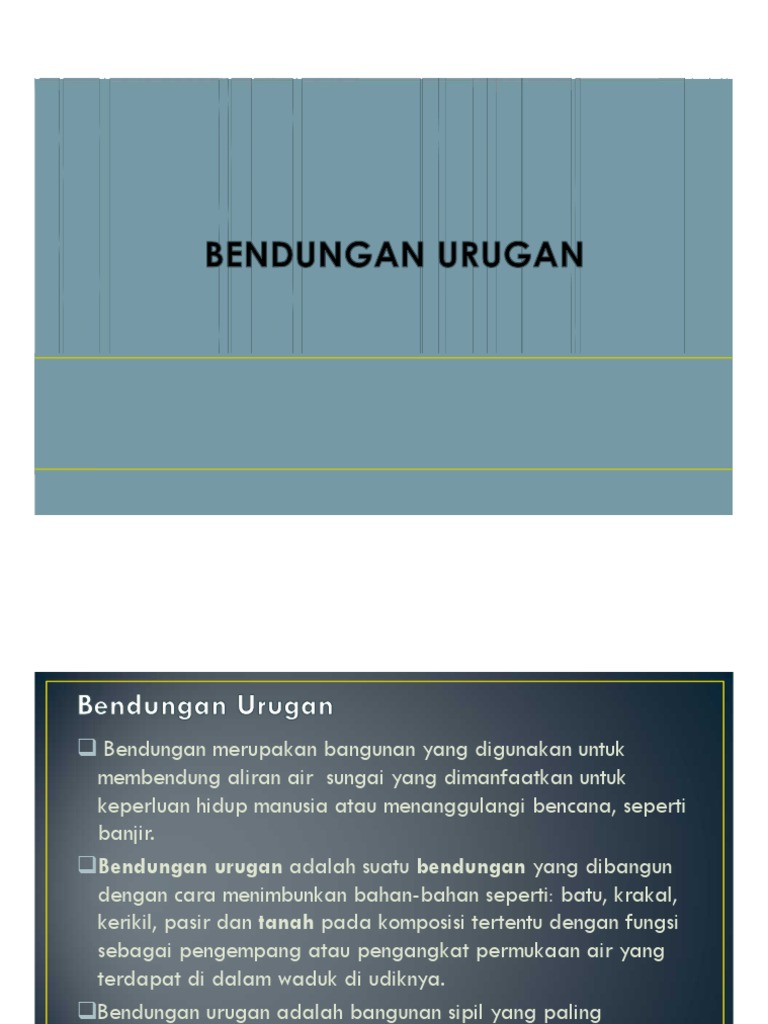 Bendungan Urugan | PDF