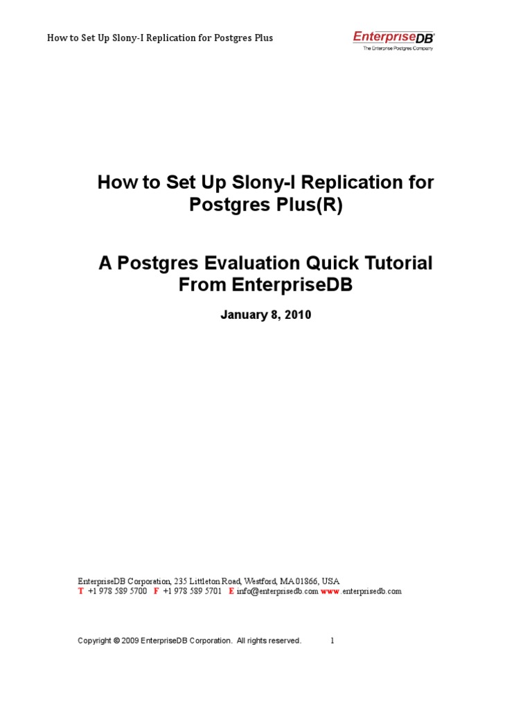 Tutorial All PP Slony Replication | PDF | Postgre Sql | Replication (Computing)