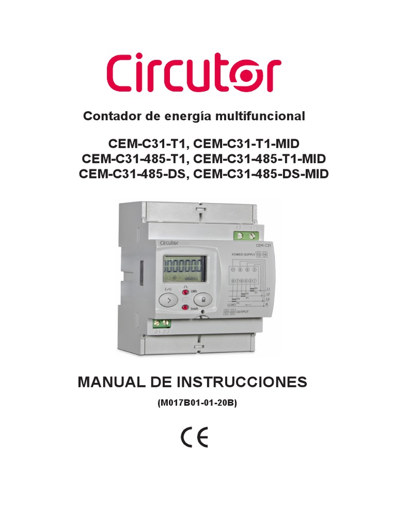 CEM-C31 Manual Contador Watts | PDF | Energia electrica | Diodo emisor ...
