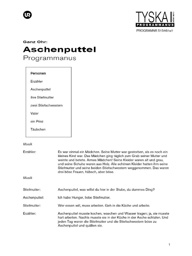 Aschenputtel Masalı | PDF